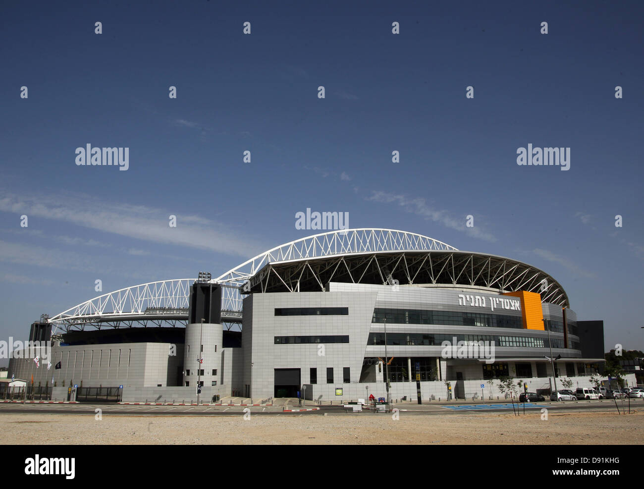 A view of the Netanya stadium is pictured in Netanya, Israel, 08 June ...