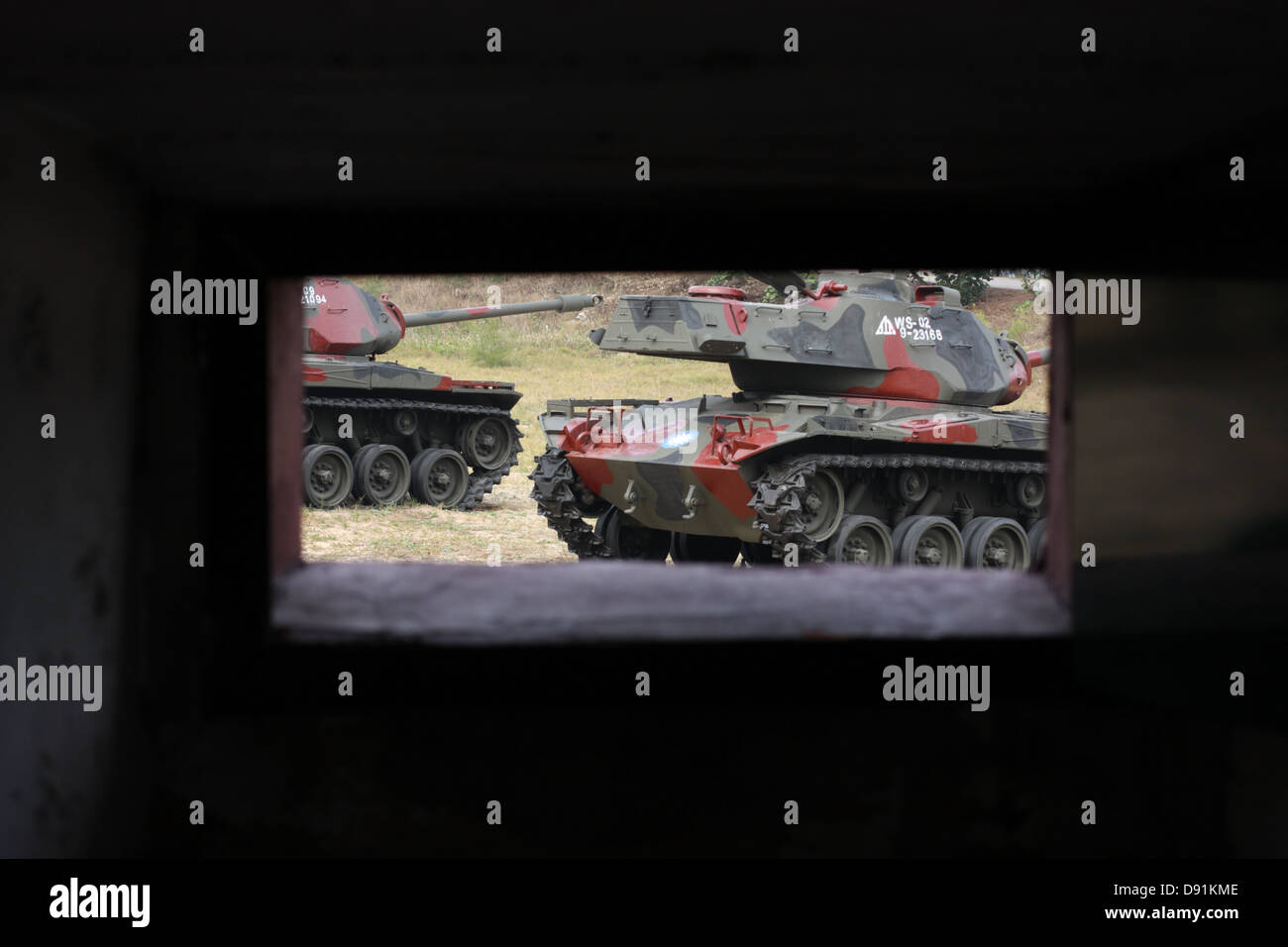 Tanks at Triangle Fort. Kinmen National Park, Kinmen County, Taiwan ...
