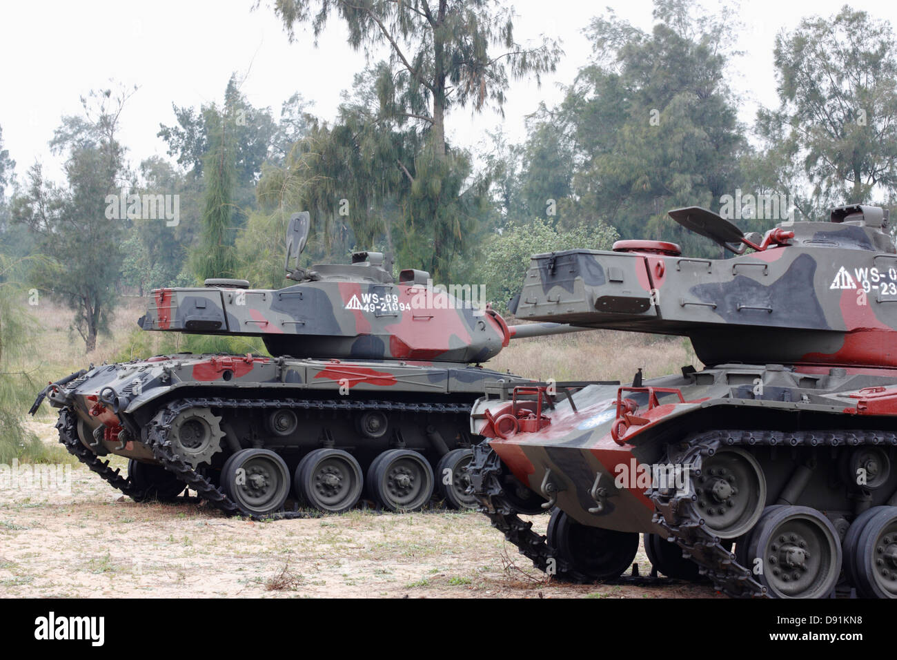 Tanks at Triangle Fort. Kinmen National Park, Kinmen County, Taiwan ...