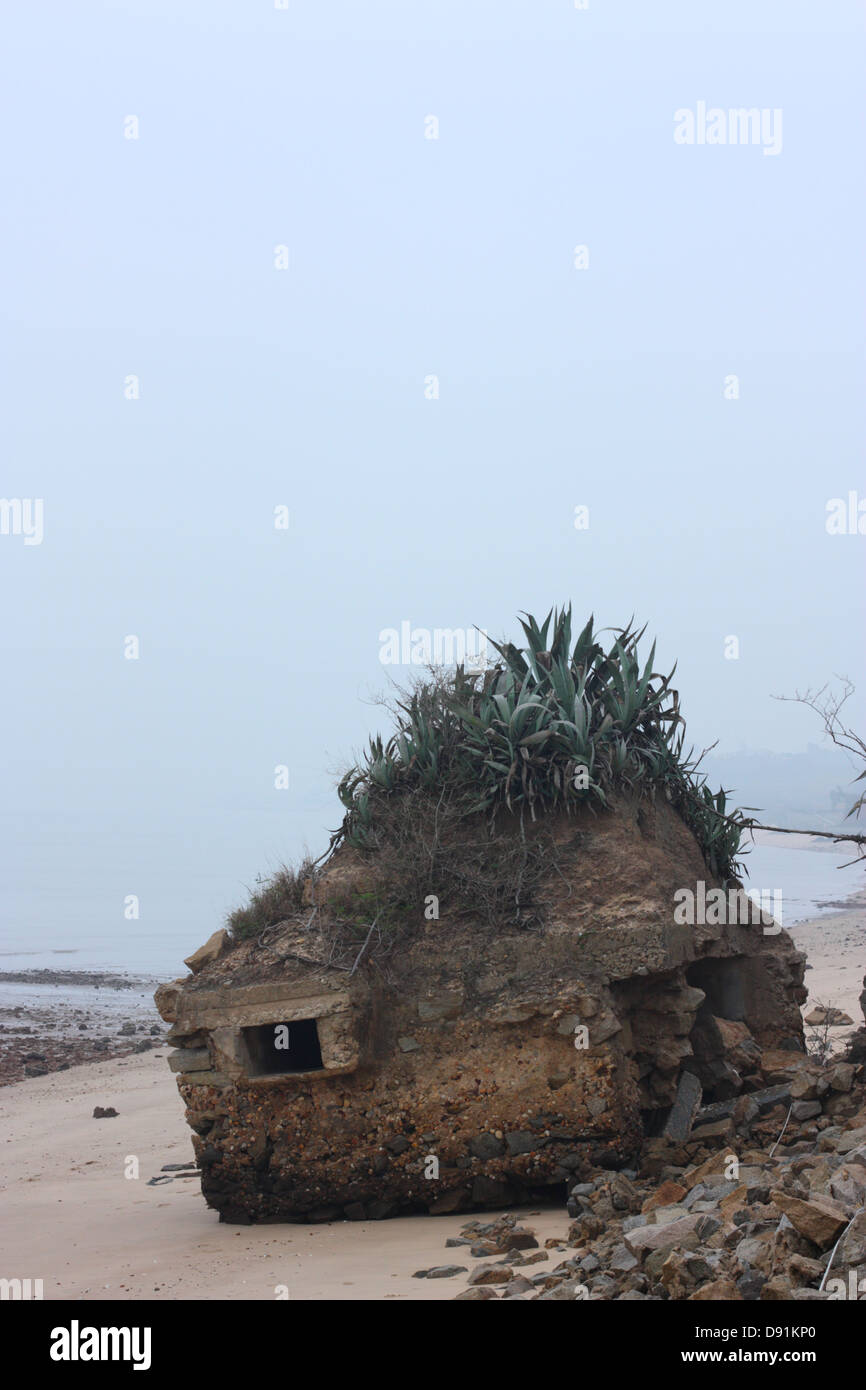 An old military bunker on a beach, Jincheng, Kinmen County,Taiwan Stock ...