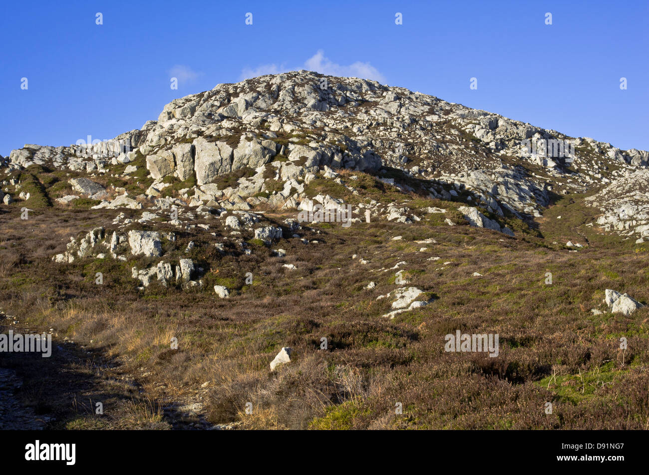 The site of a Roman fort and the highest point on Anglesey Stock Photo ...