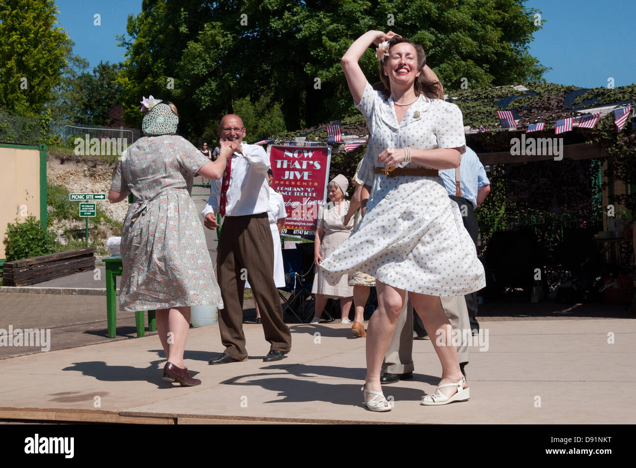 Hampshire, England, UK. 8th June 2013. Swing dance troupe "Now that's ...