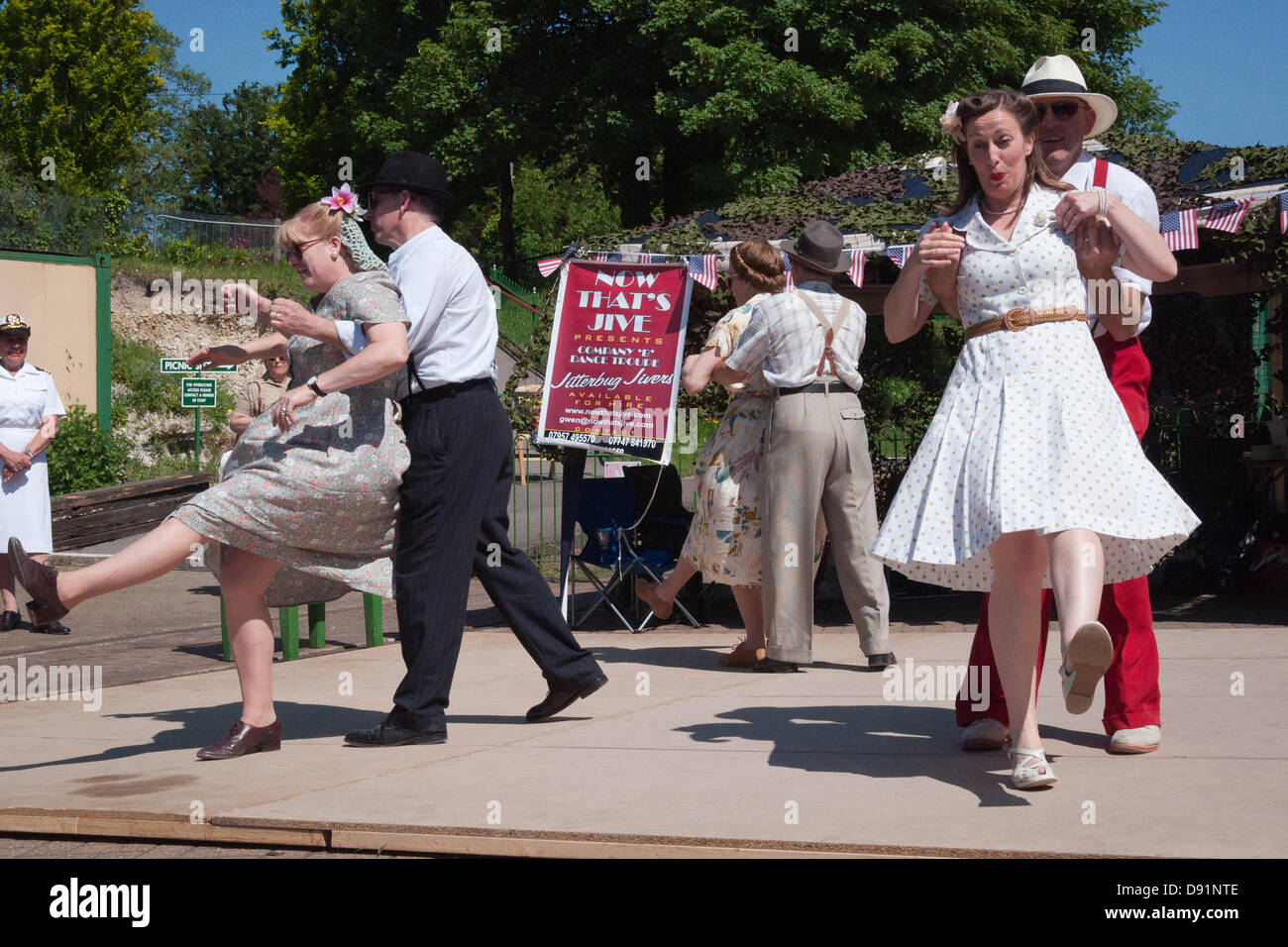 Hampshire, England, UK. 8th June 2013. Swing dance troupe "Now that's ...