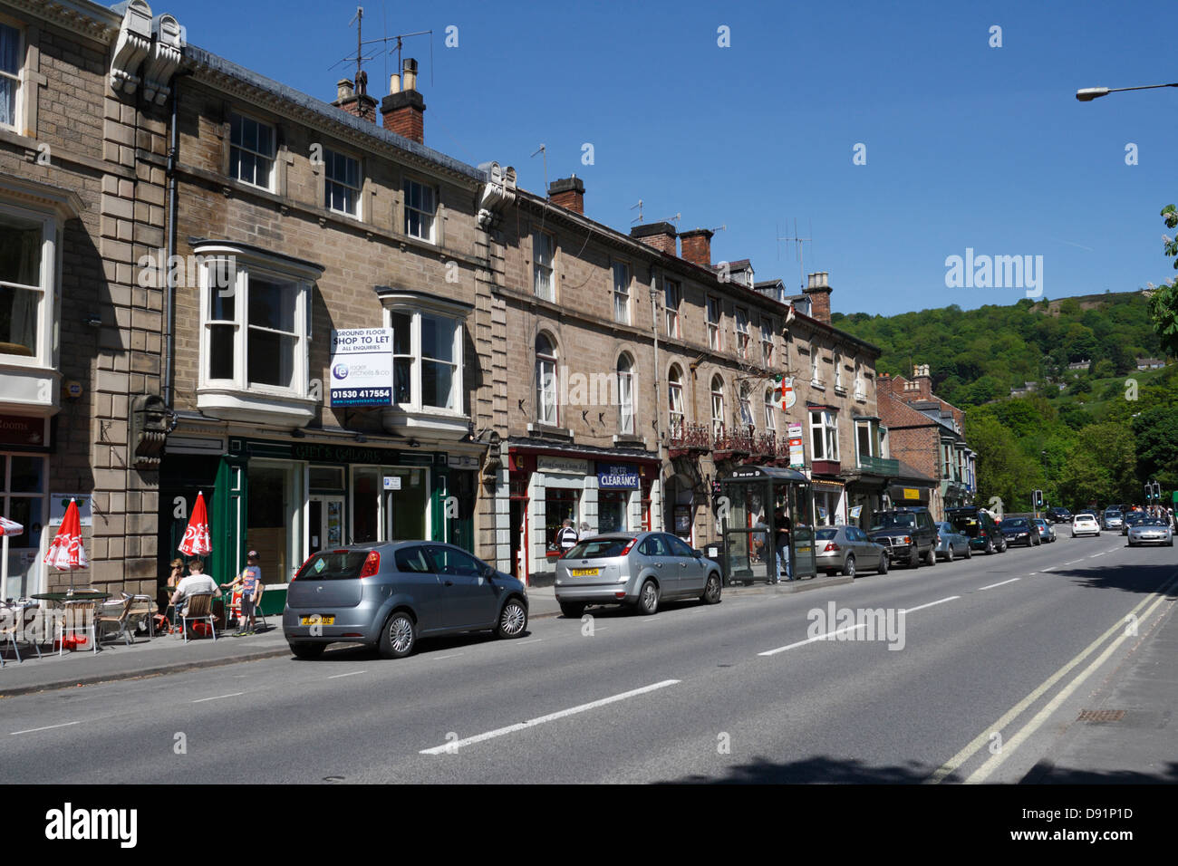 Matlock Bath in Derbyshire England UK Sunny day North Parade ...