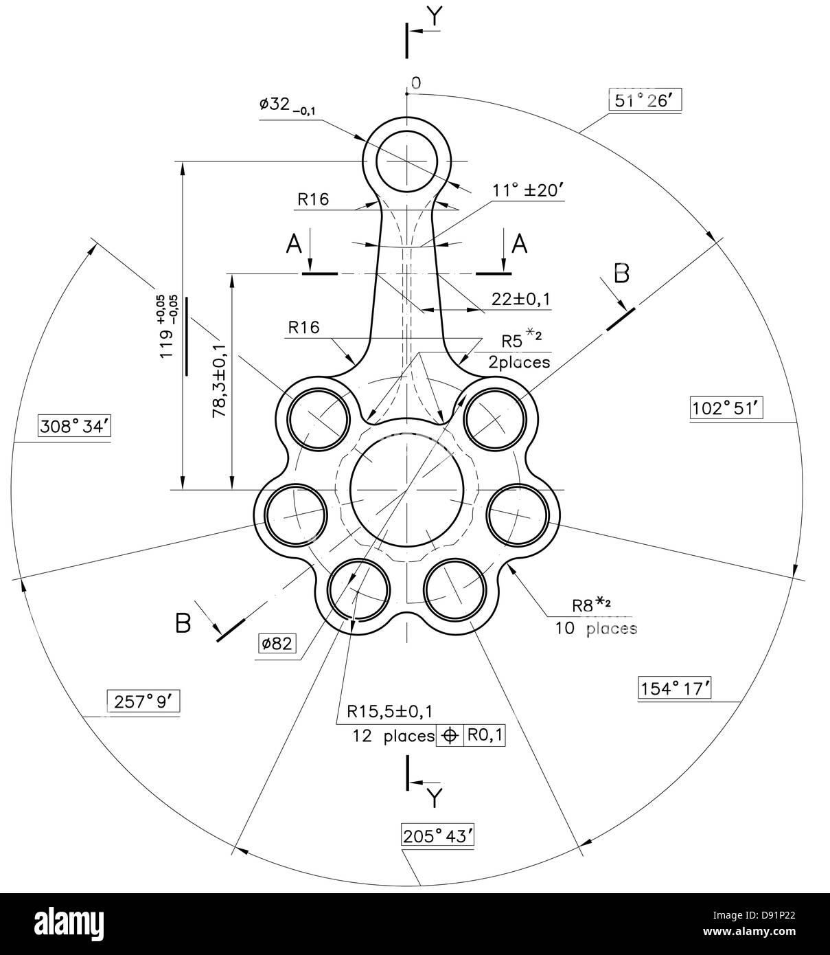 Autocad Mechanical Drawings Piston