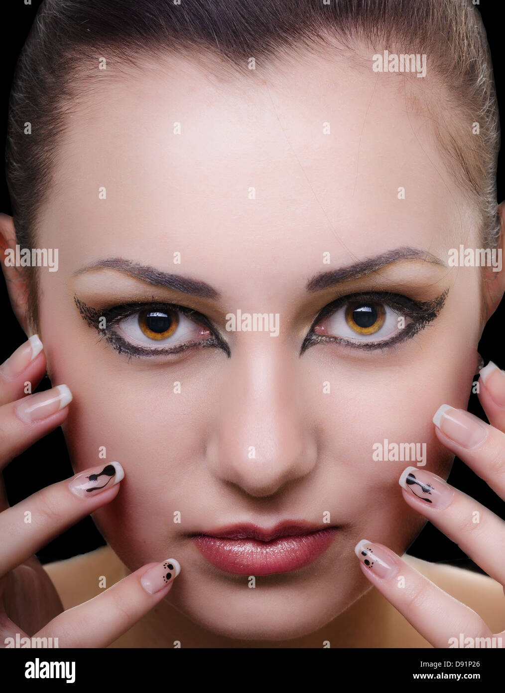 wild hypnosis female portrait Stock Photo - Alamy
