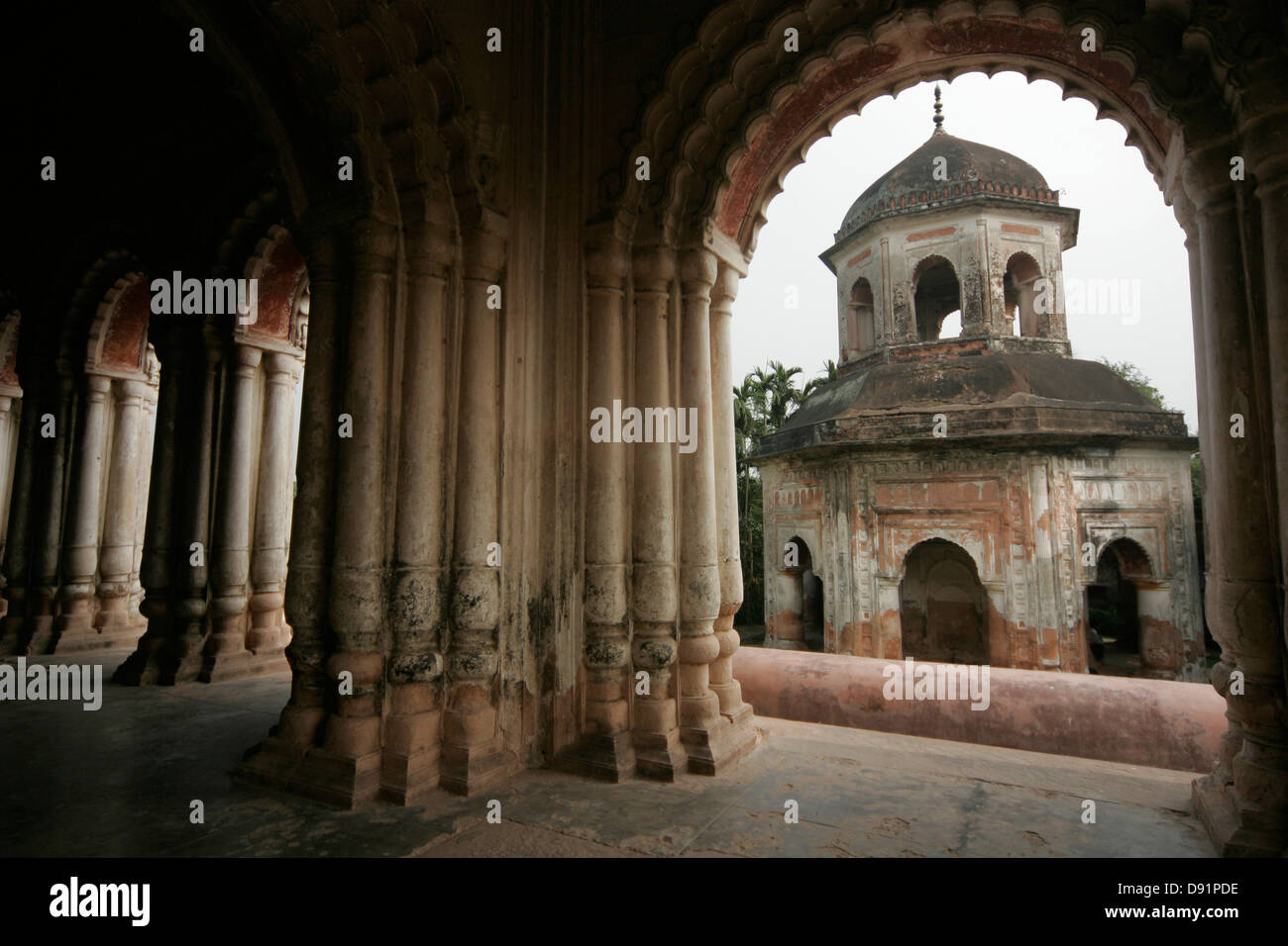 Archway of the towering Shiva Temple, Puthia village, Rajshahi area ...