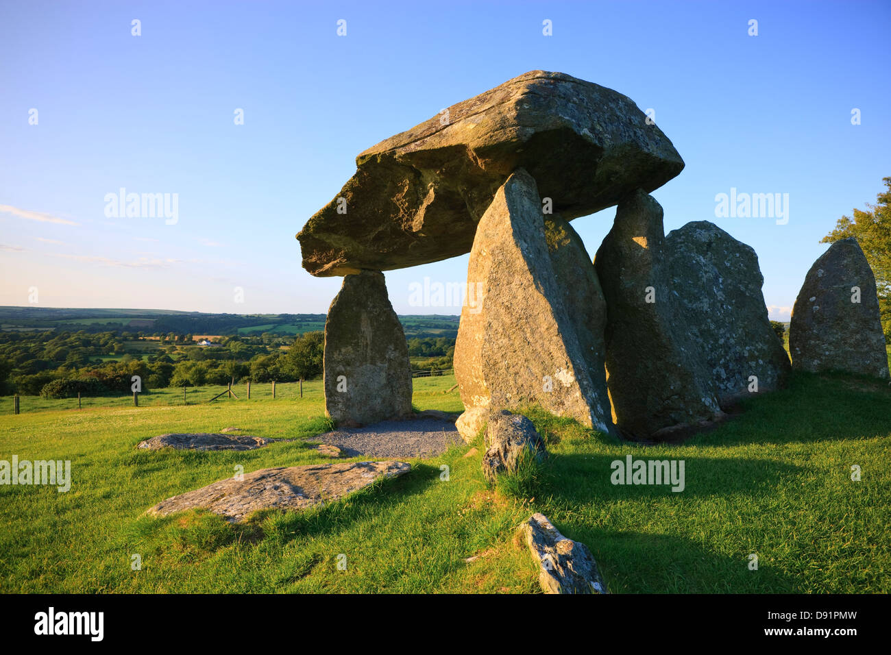 Pentre Ifan Burial Chamber Preseli hills Pembrokeshire Wales Stock ...