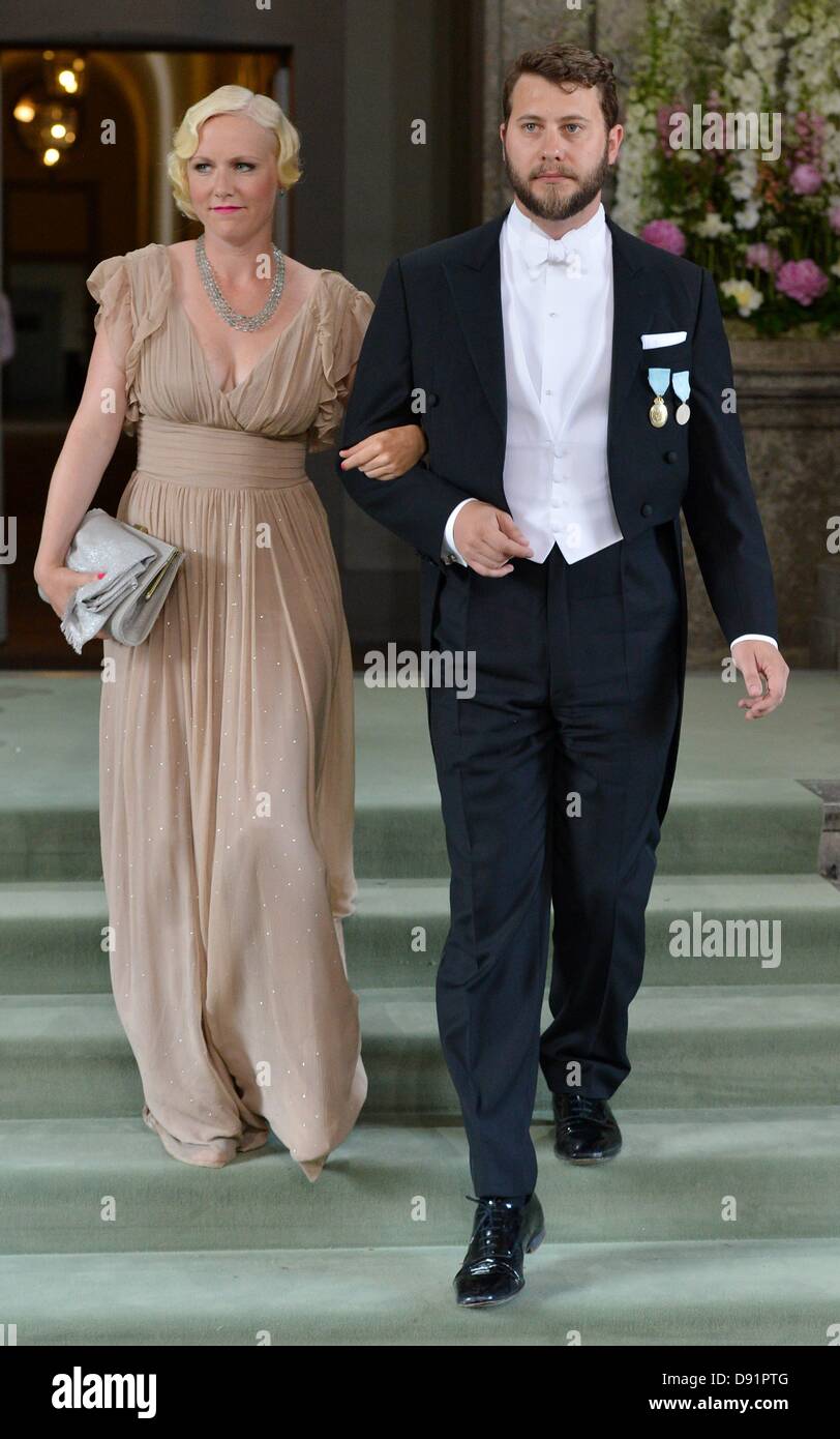 Stockholm, Sweden. 8th June, 2013. Victor Magnuson and Frida Bergström ...