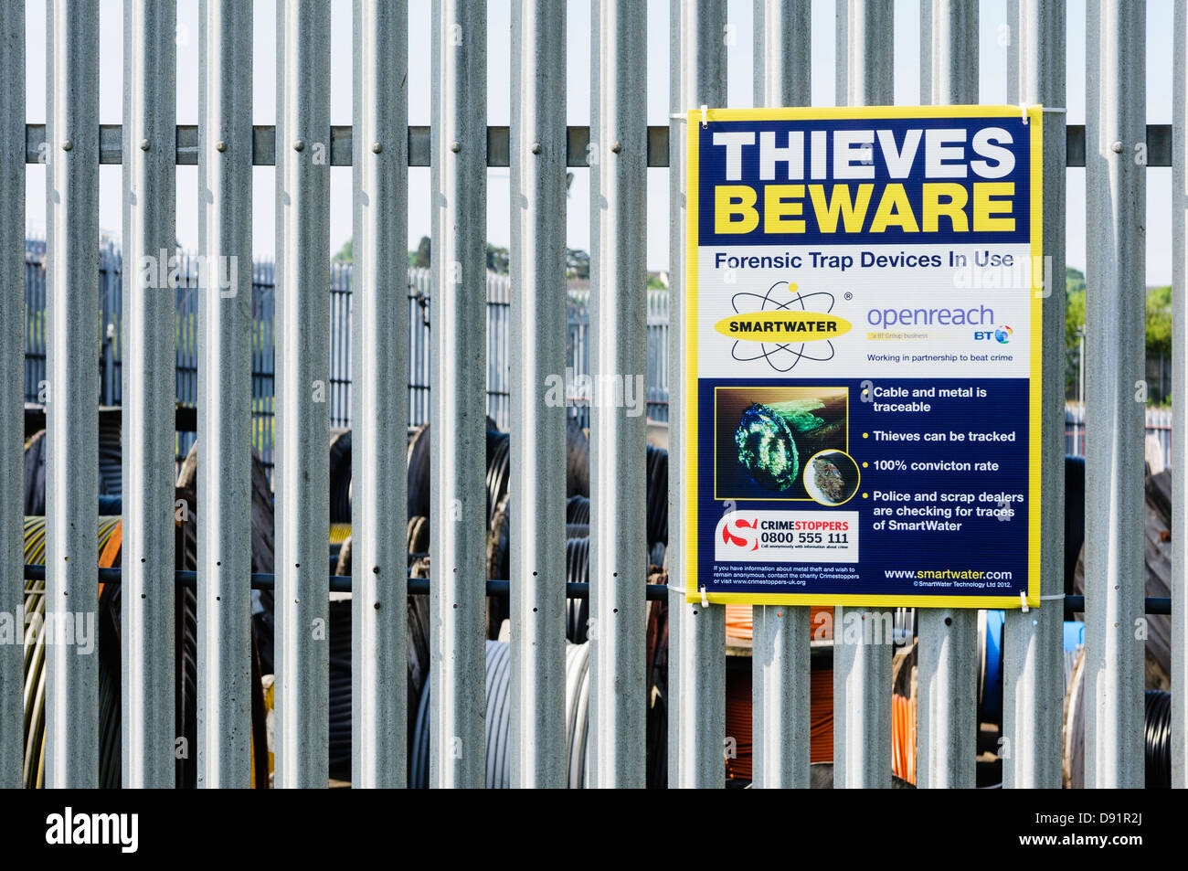 Thieves beware smartwater sign High Resolution Stock Photography and ...
