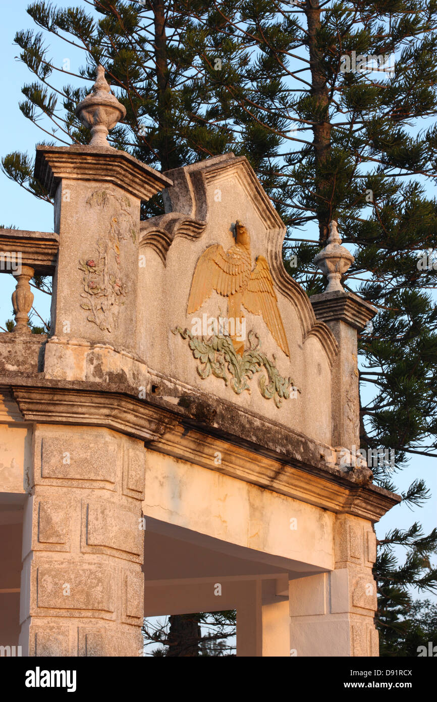 A detail of Jinshui Elementary School, now a museum of Kinmen history ...