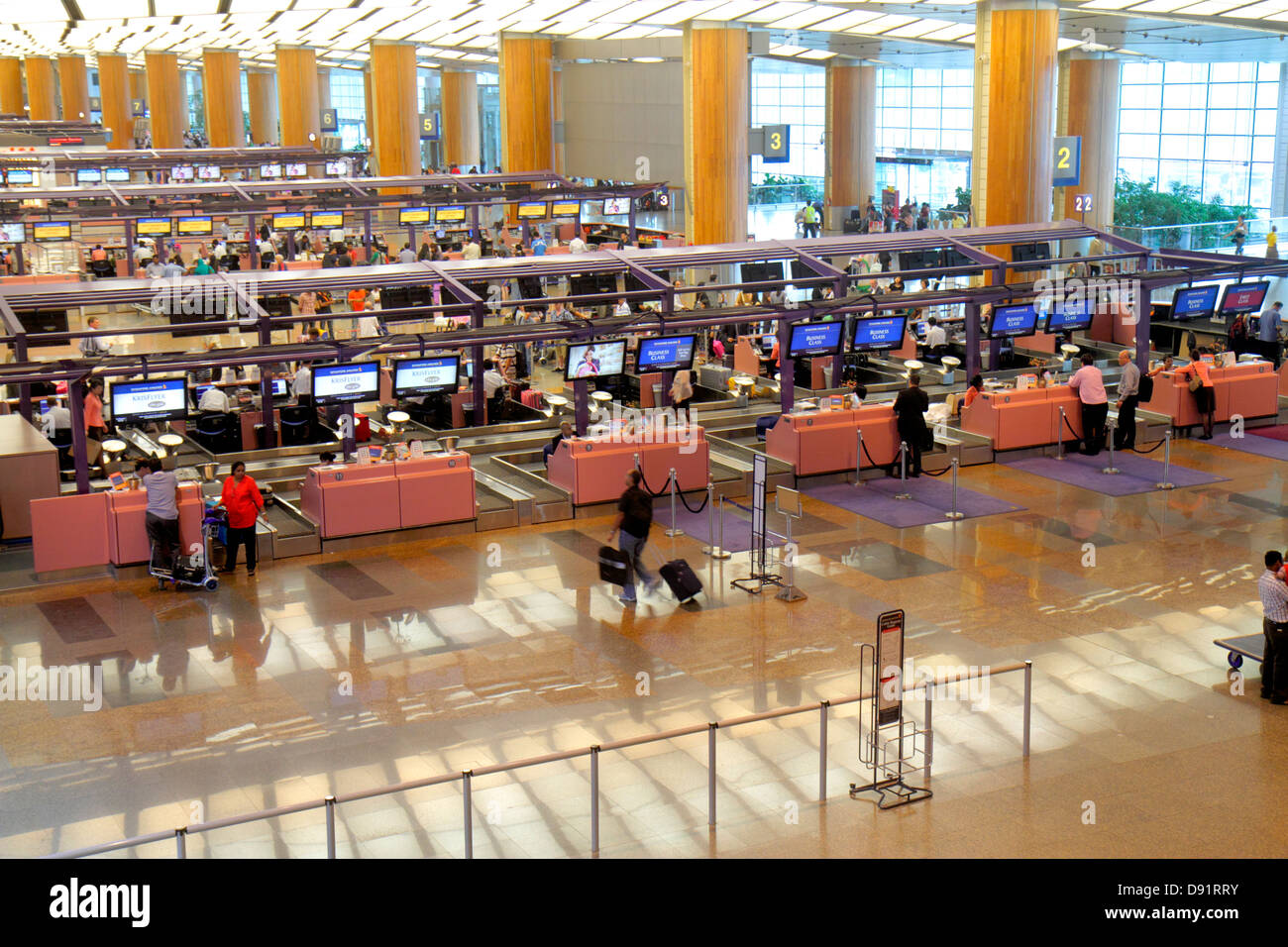 Singapore Changi International Airport,SIN,terminal,check-in counter ...