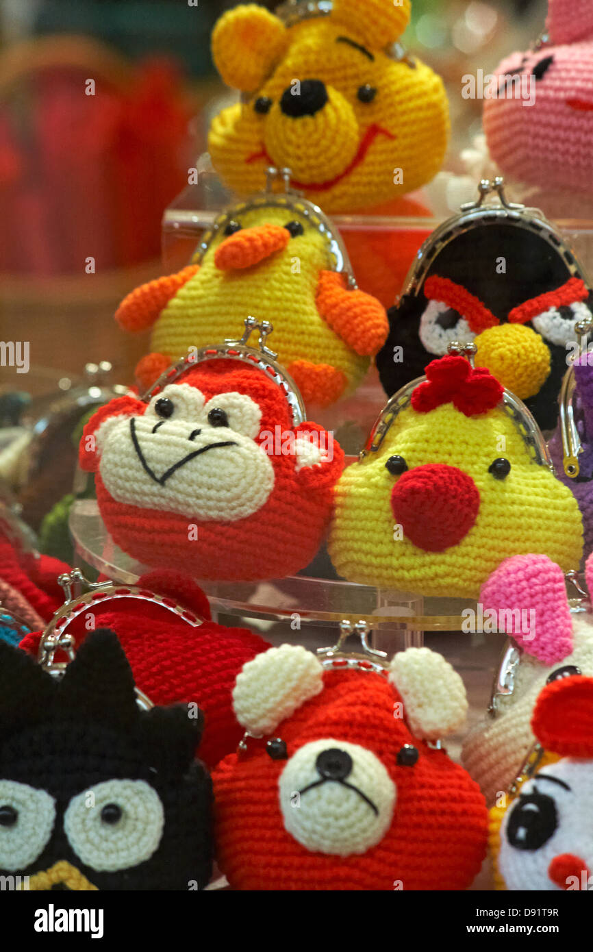 hand made purses in shop at indoor market at Oxford, Oxfordshire UK in ...