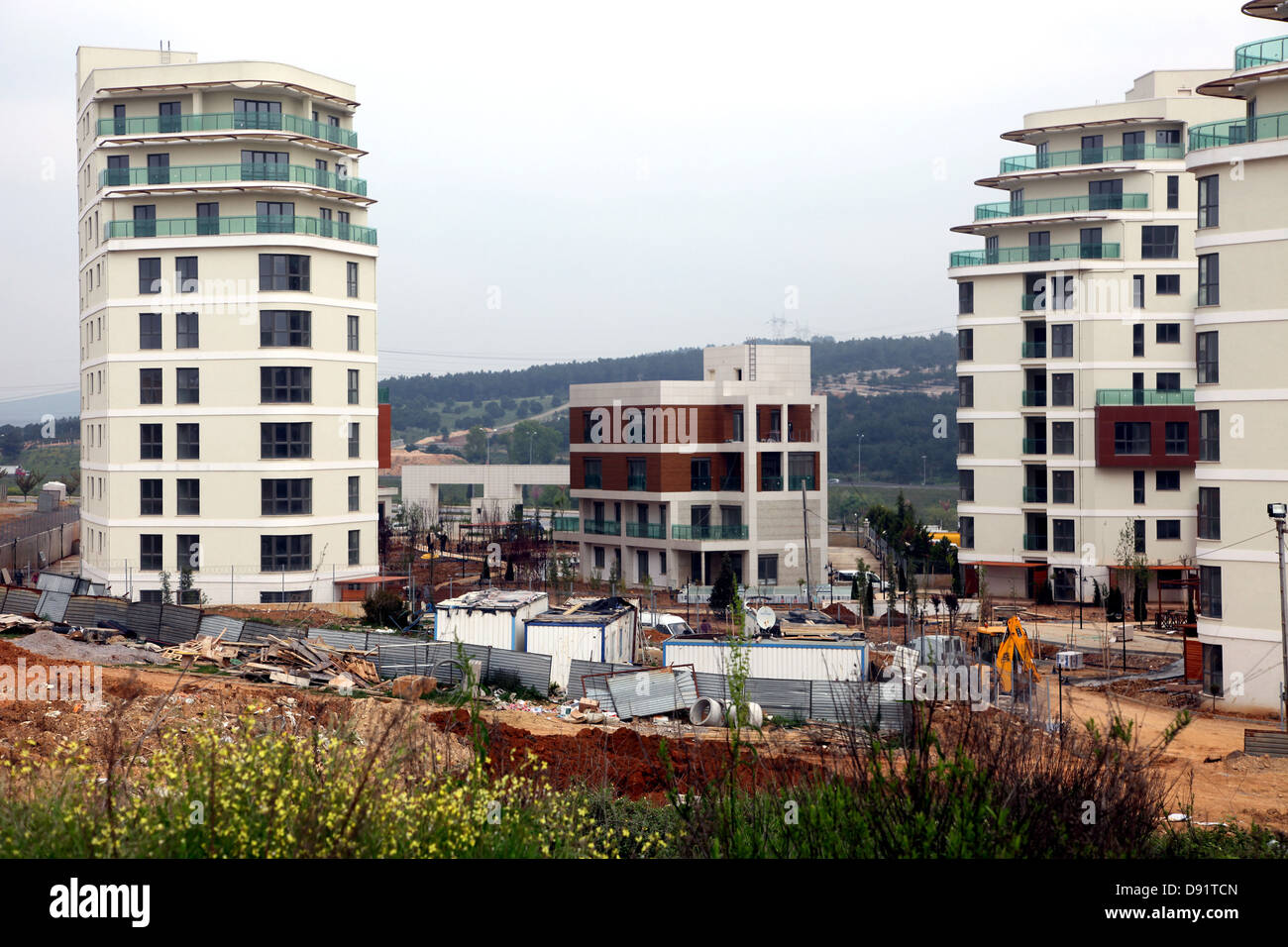 The expansion of urban Turkey, new blocks of flats being built in ...