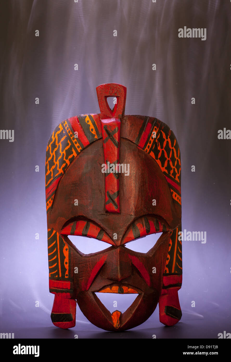 Tradional mask from Kenya (made of wood) with smoke effect useful for ...