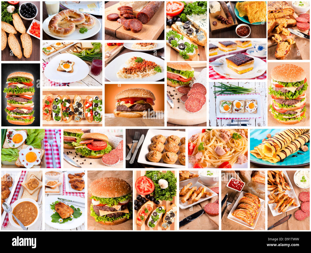 Several varieties of international food Stock Photo - Alamy