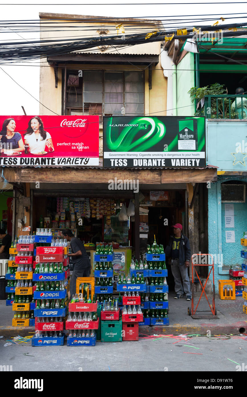 Typical exterior Facade of a Shop in Manila, Philippines Stock Photo ...