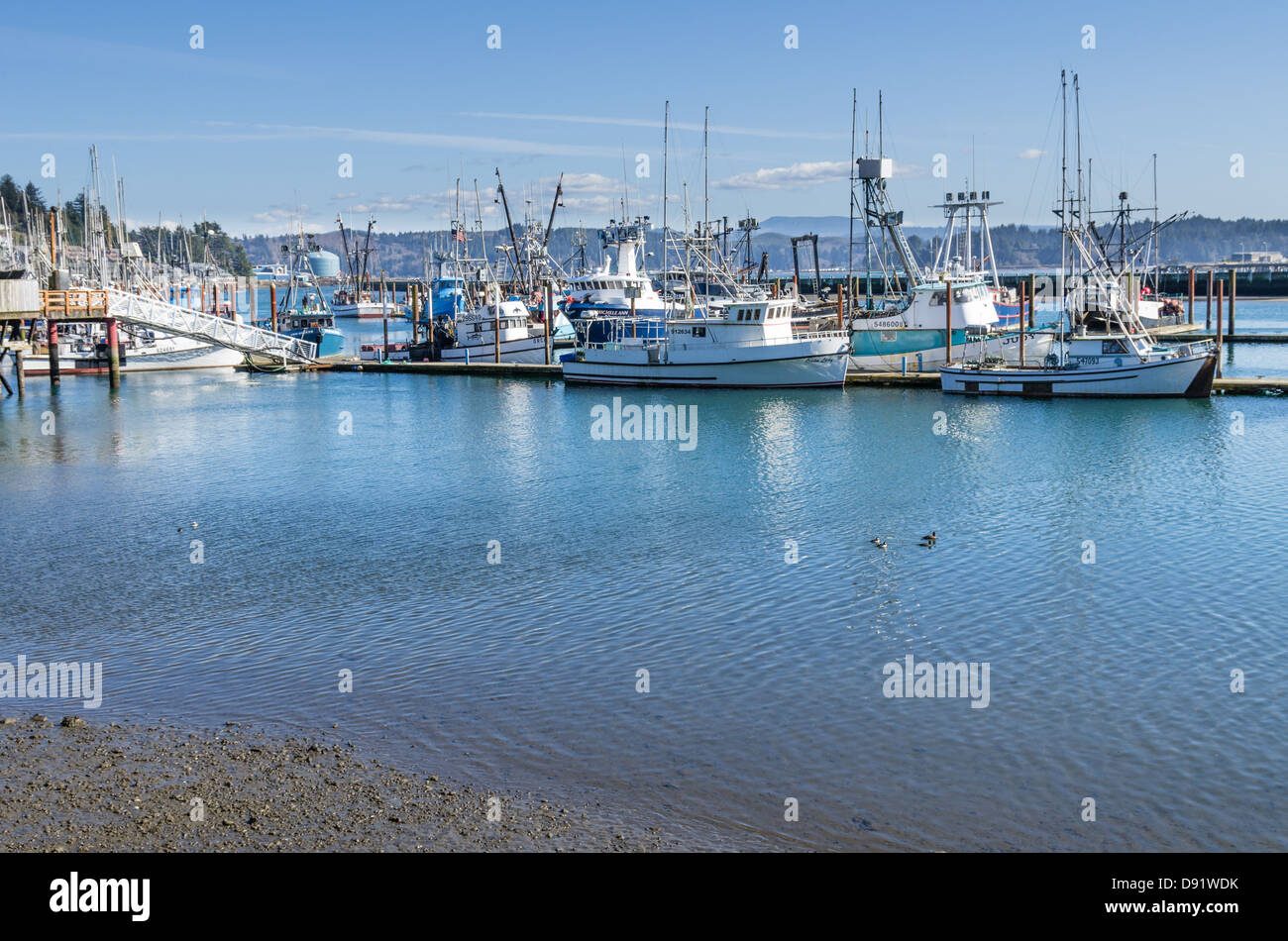 Newport Oregon United States. Newport harbor is home to a commercial ...