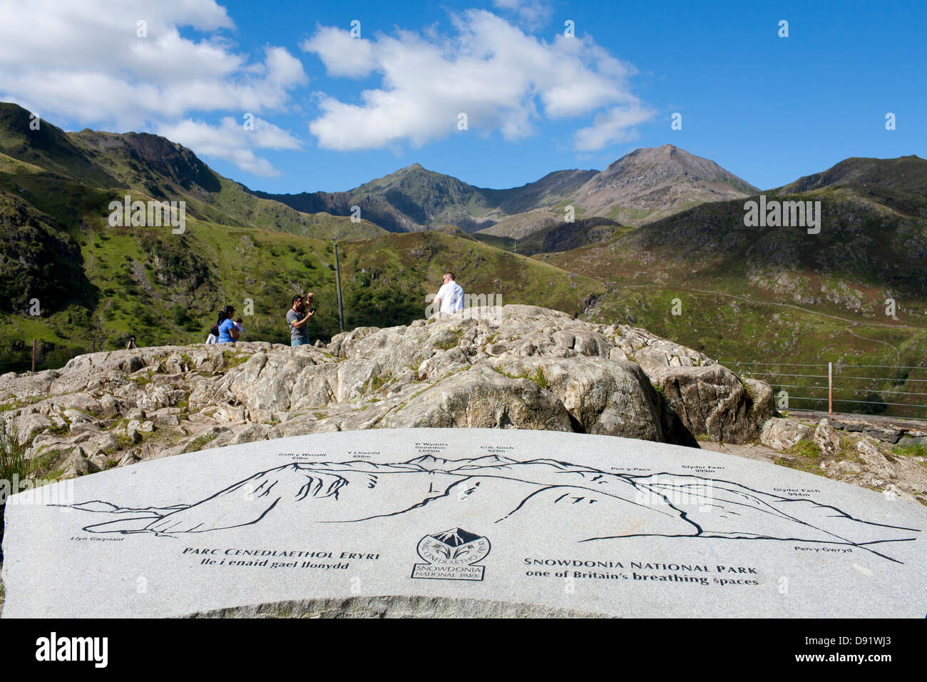 the relief map of mount Snowdon in Snowdonia National Park in North ...