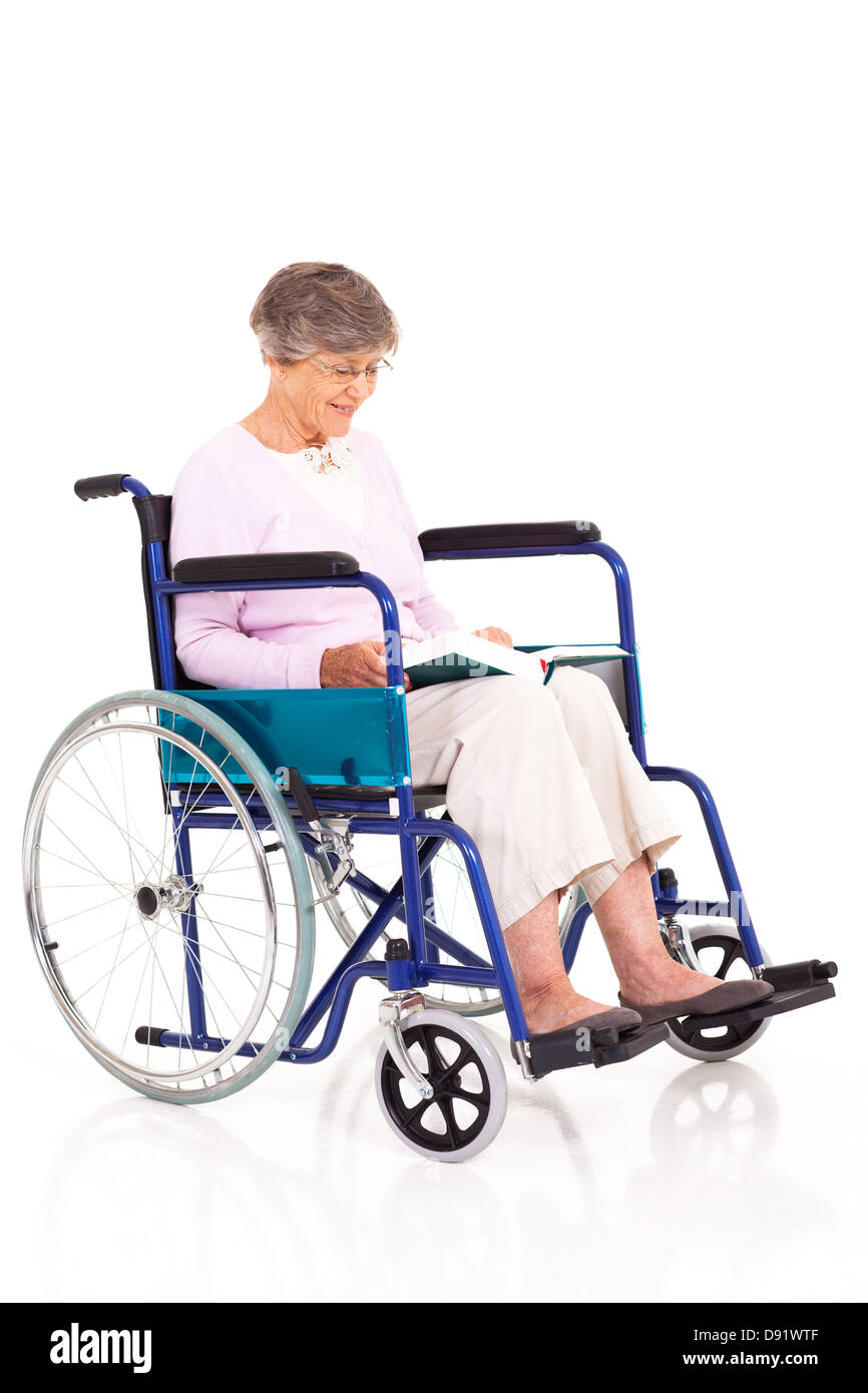 Retired old woman reading Cut Out Stock Images & Pictures - Alamy