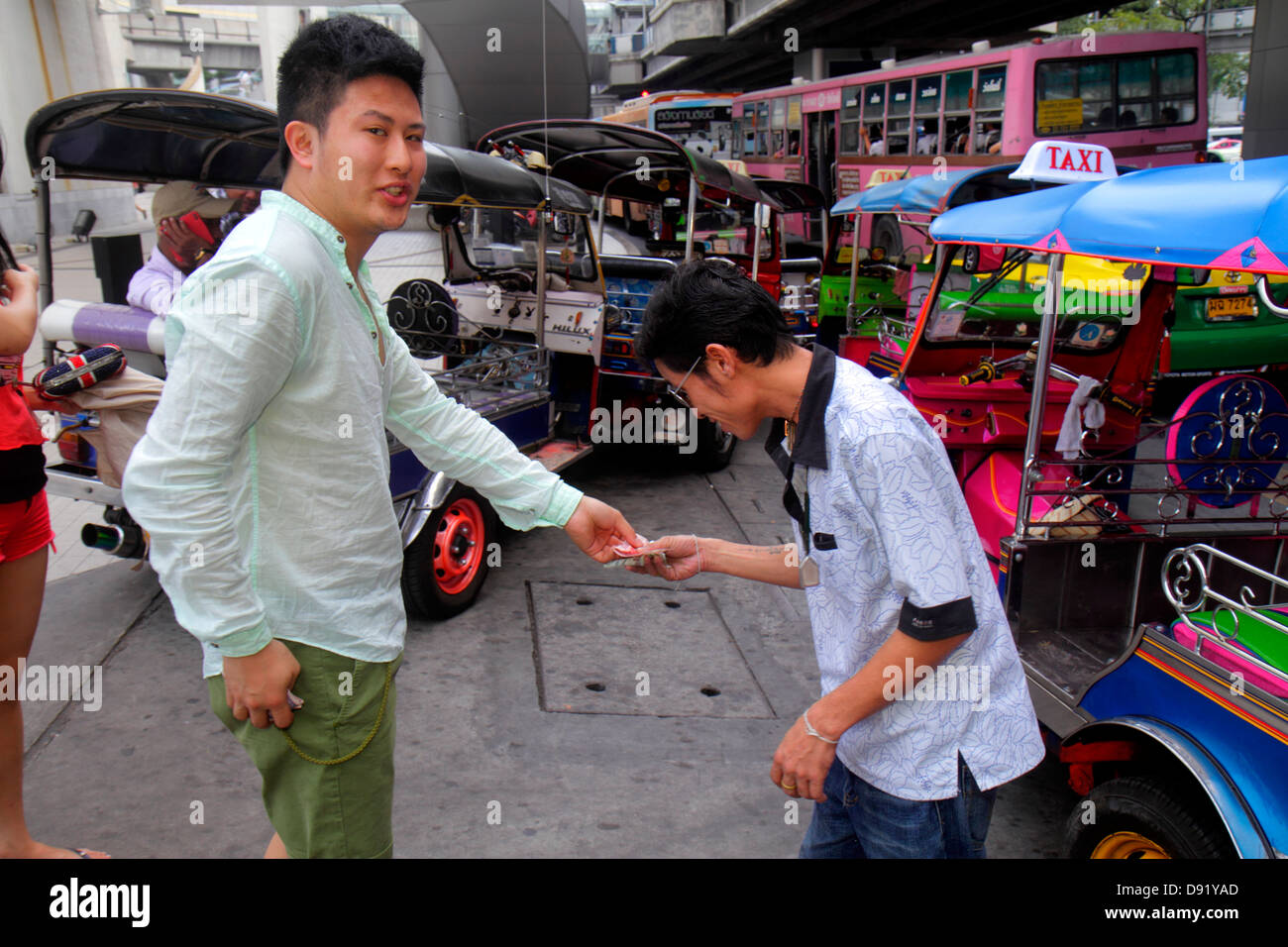 Bangkok Thailand,Thai,Pathum Wan,Rama 1 Road,taxi,auto rickshaw,tuk-tuk ...