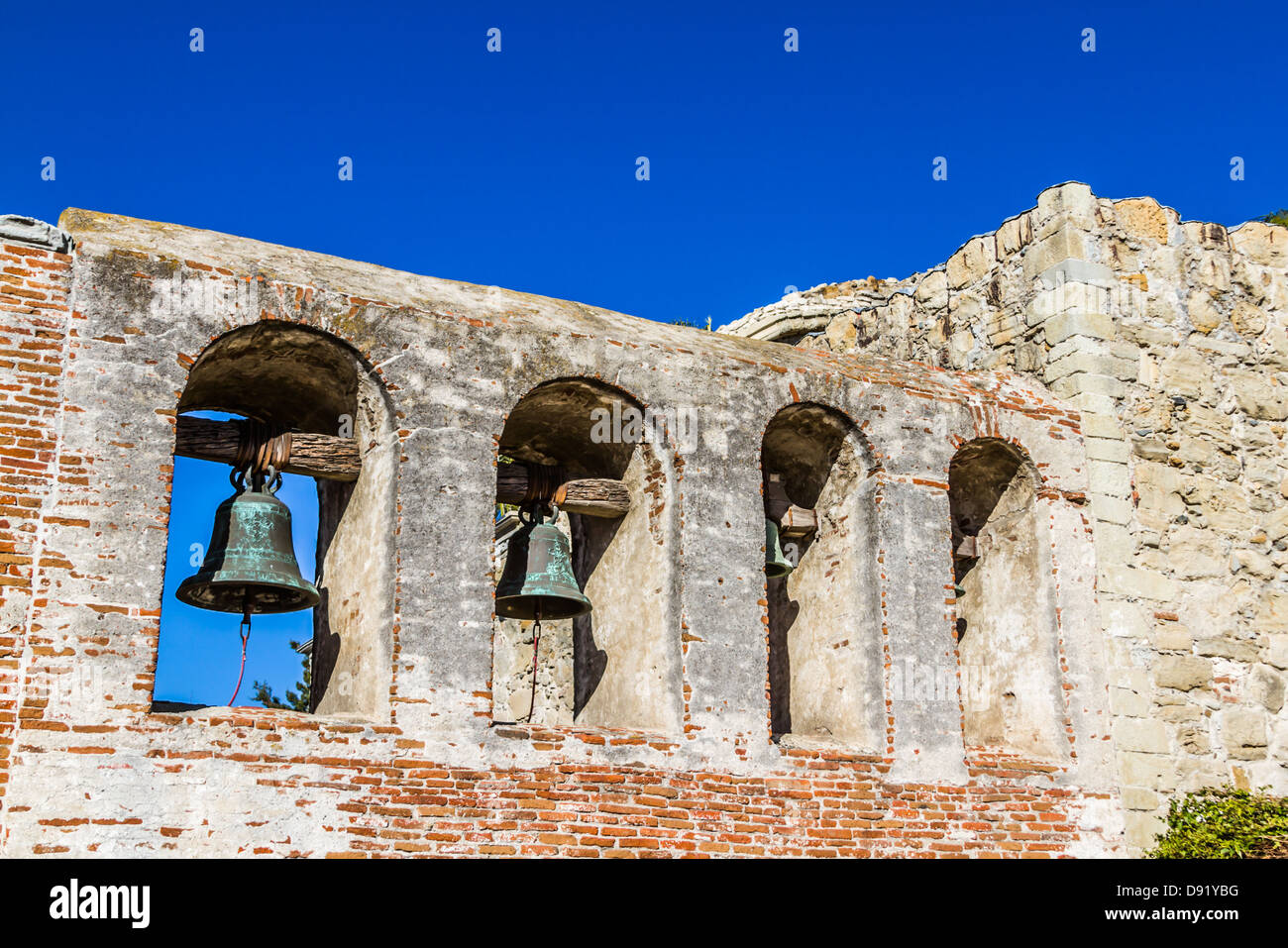 Bells spanish mission bell tower hi-res stock photography and images ...