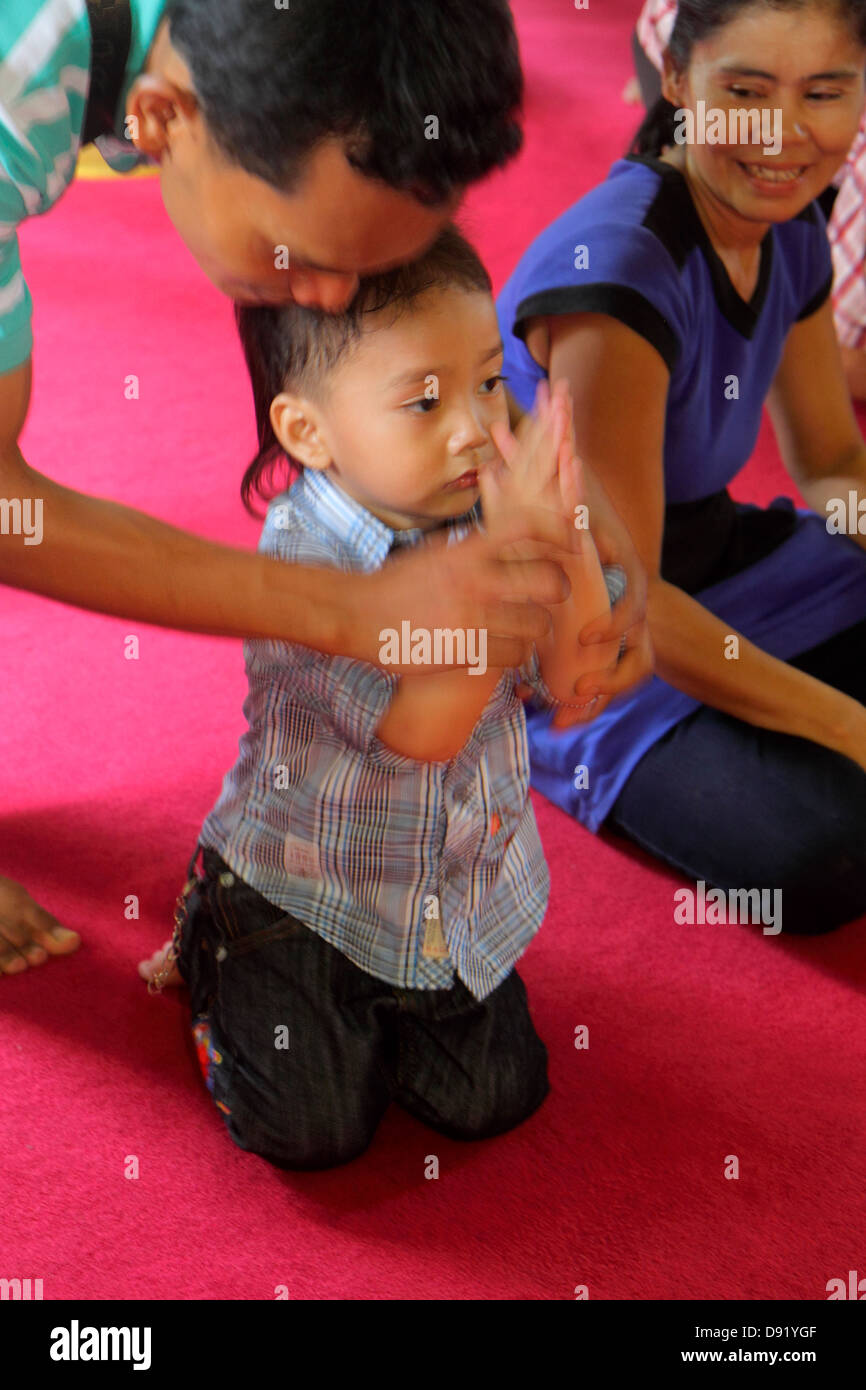 Thailand father praying son hi-res stock photography and images - Alamy