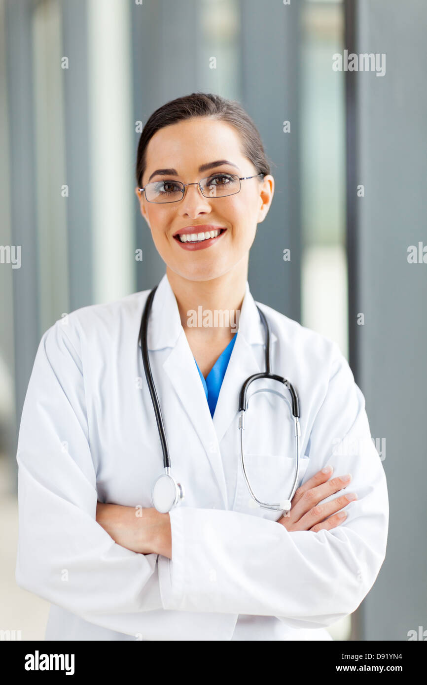 beautiful female doctor in uniform portrait Stock Photo - Alamy