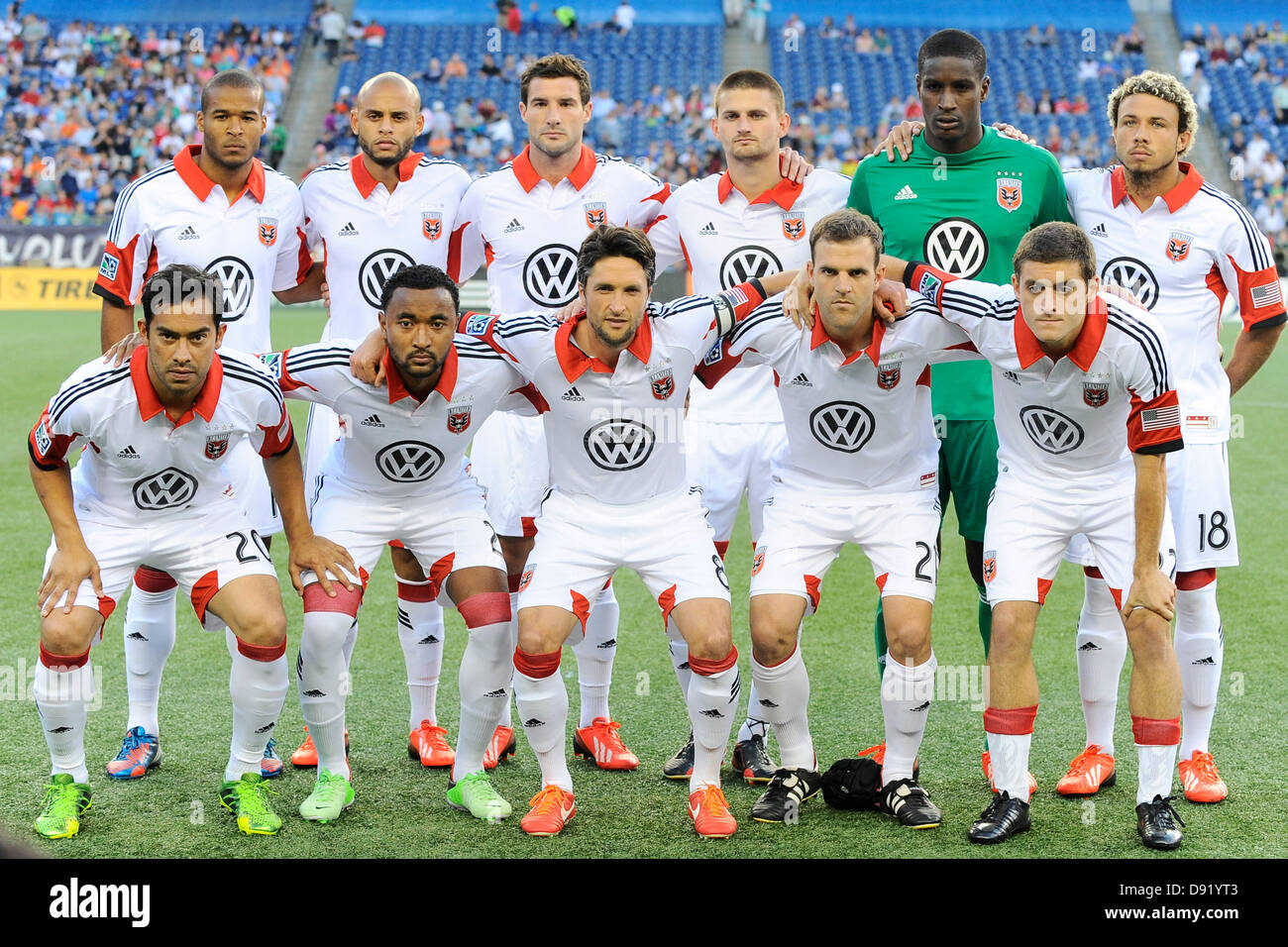 Foxborough, Massachusetts, USA. 8th June, 2013. D.C. United pose for a ...