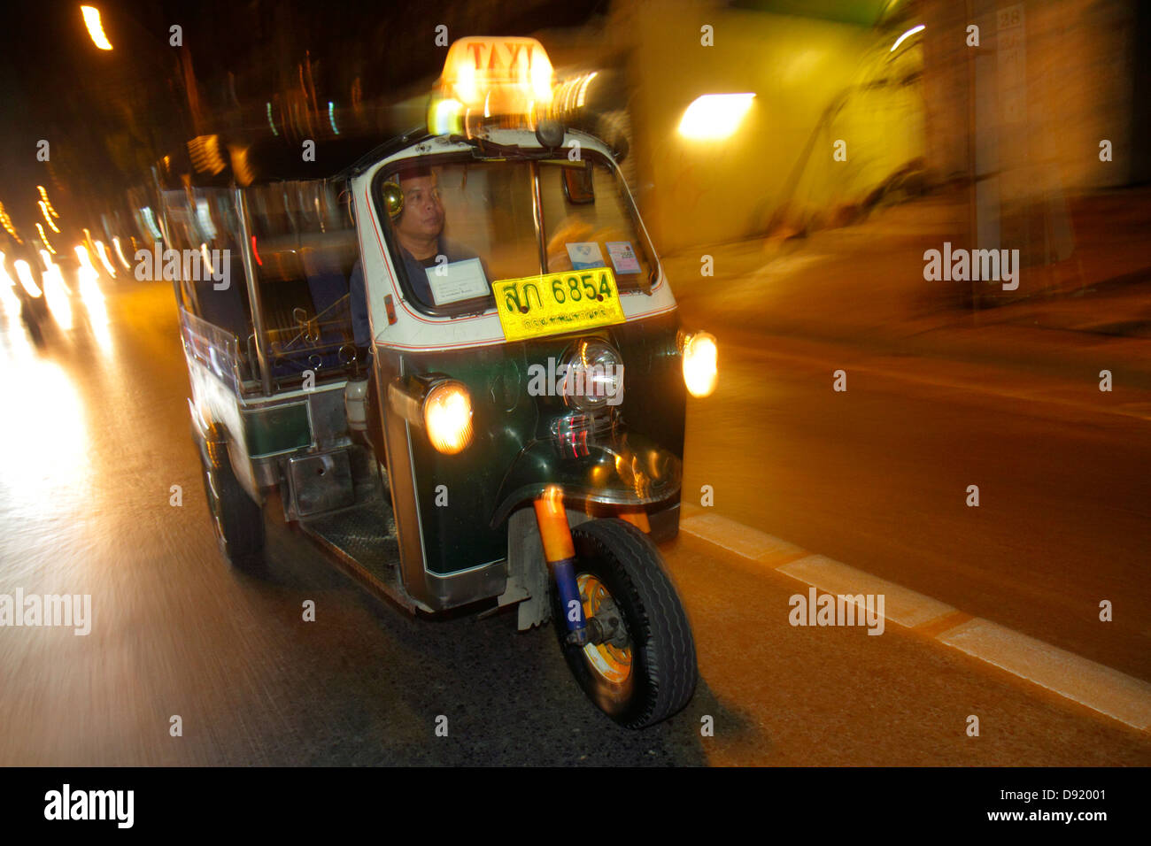 Bangkok Thailand,Thai,Pom Prap Sattru Phai,Thanon Bamrung Muang,night ...