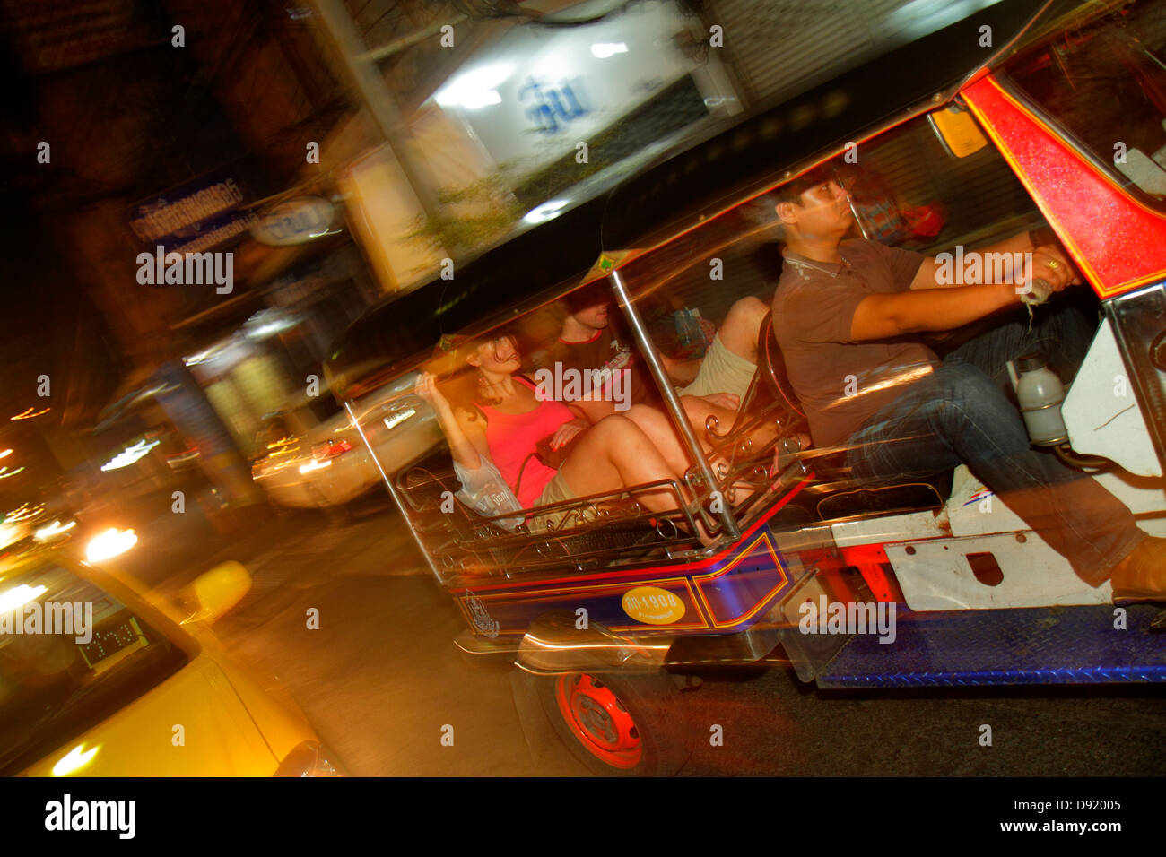 Bangkok Thailand,Thai,Pom Prap Sattru Phai,Thanon Bamrung Muang,night ...