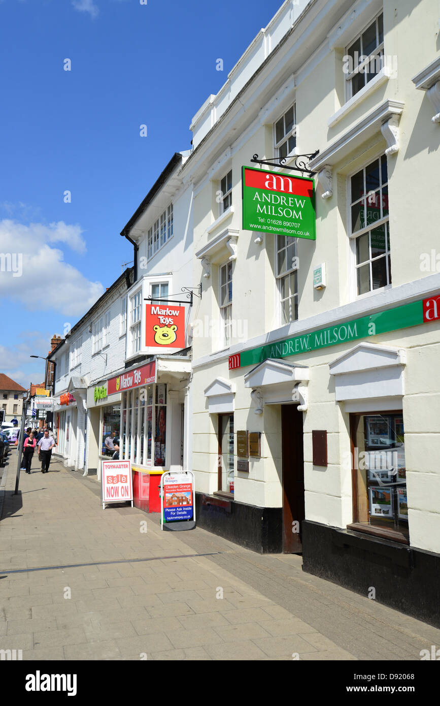 High Street, Marlow, Buckinghamshire, England, United Kingdom Stock ...