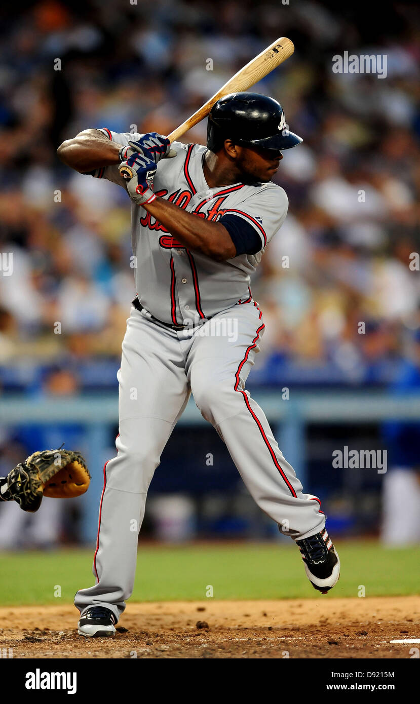 Los Angeles, USA. 8th June, 2013. Atlanta Braves left fielder Justin ...