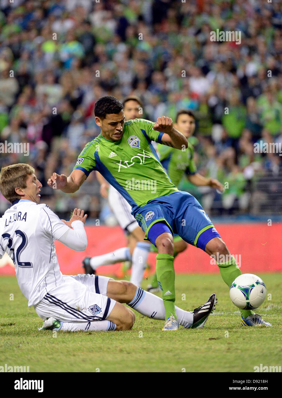 Seattles, USA. 8th June, 2013. Seattle Sounders FC forward Lamar Neagle ...