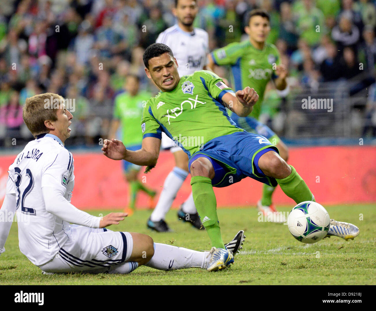 Seattles, USA. 8th June, 2013. Seattle Sounders FC forward Lamar Neagle ...