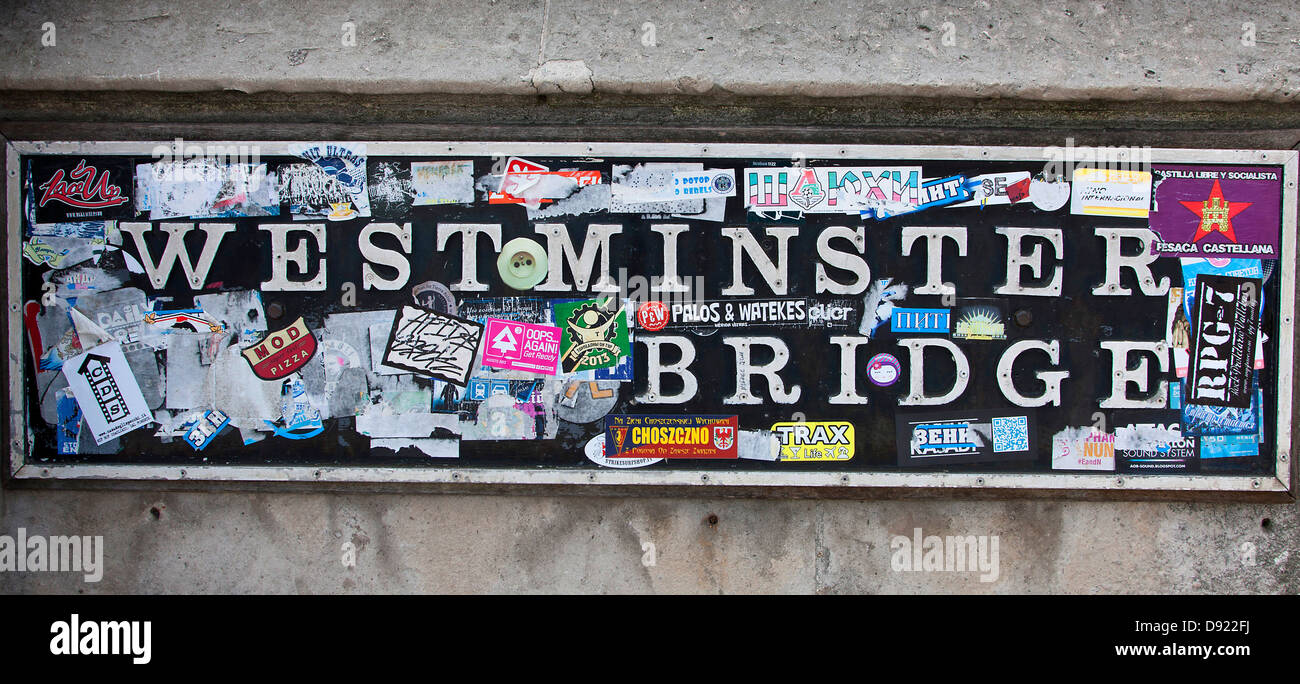 Westminster Bridge Road Sign Stock Photo - Alamy