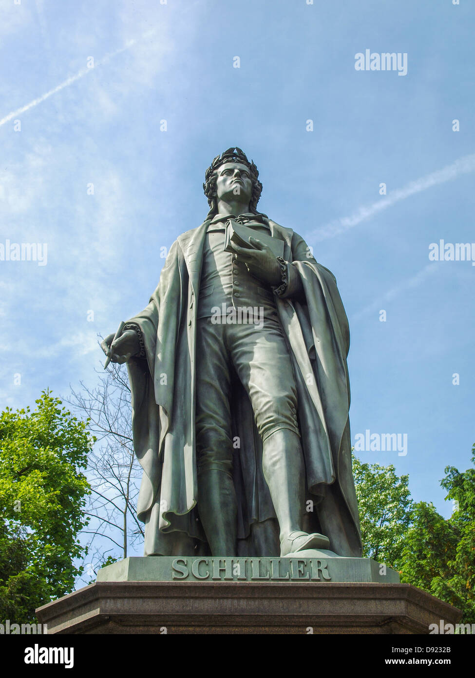 Schiller monument in Frankfurt am Main year 1864 Stock Photo - Alamy