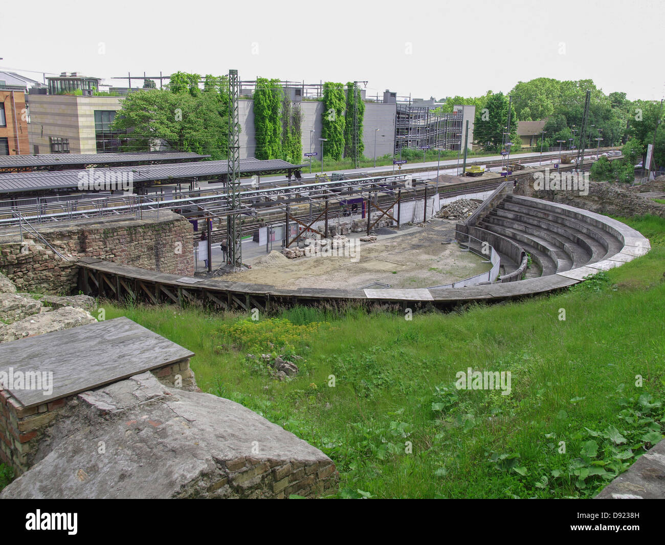 Ruins of the Roemisches Theater roman theatre in Mainz Germany Stock ...