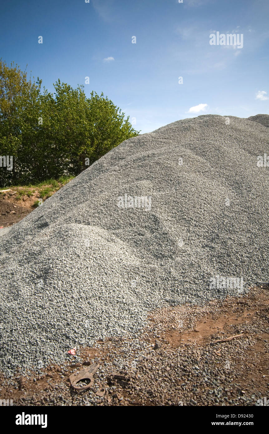 pile of gravel piles road building maintenance resurfacing resurfaced ...