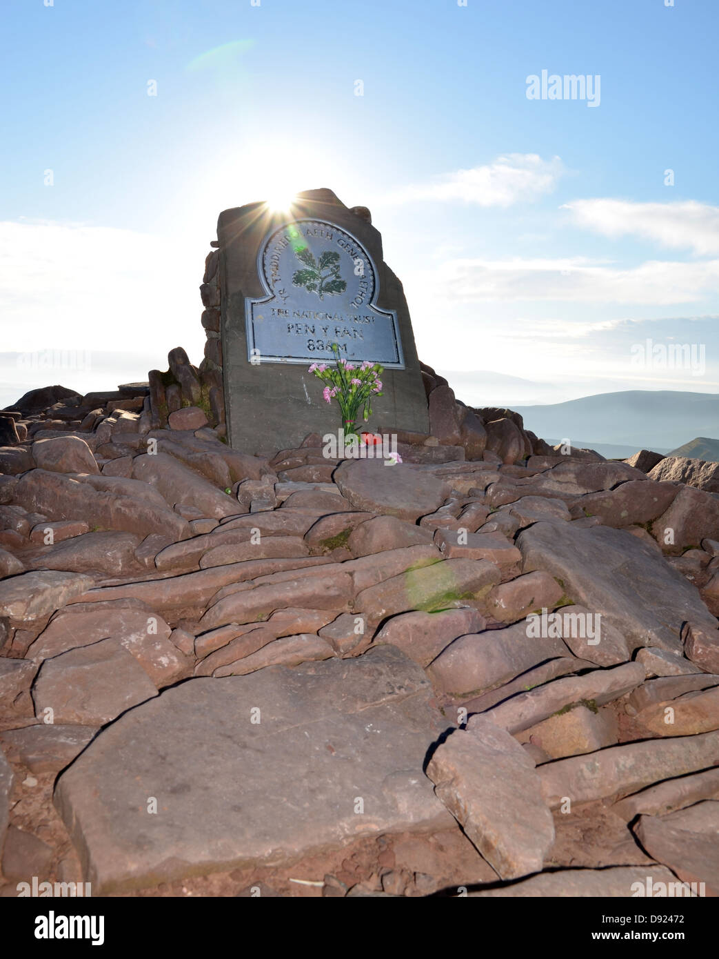 pen y Fan summit number Stock Photo - Alamy