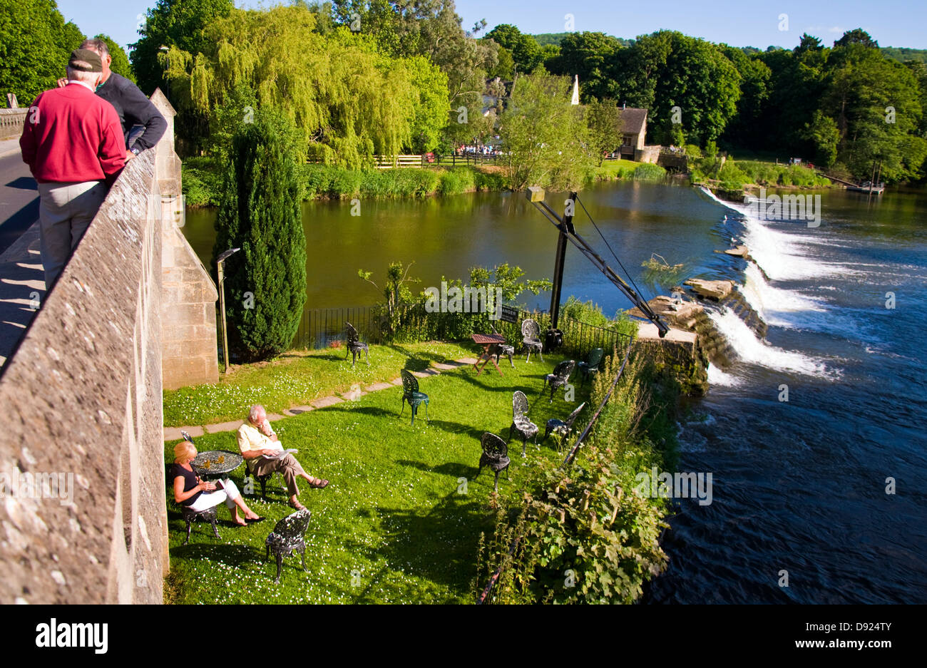 Toll bridge over the River Avon at Bathampton Mill Somerset Stock Photo ...