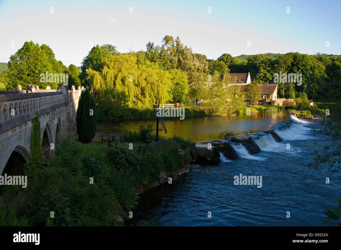 Toll bridge over the River Avon at Bathampton Mill Somerset Stock Photo ...