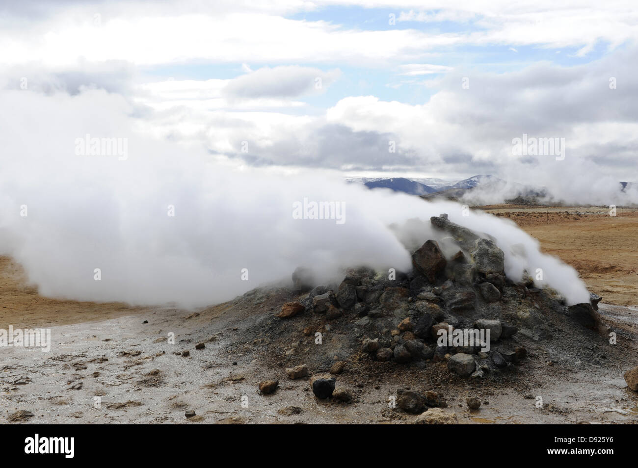 Fumarole, Hot Spring, Námafjall Hverir geothermal area, Northeast ...