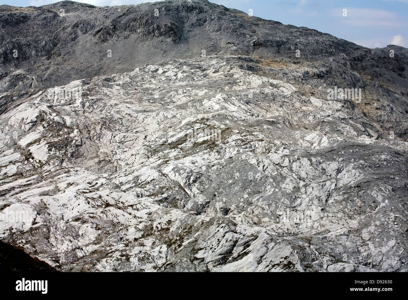 Massive limestone outcrop of the Ratschenflue and Ratschenhorn Madrisa ...