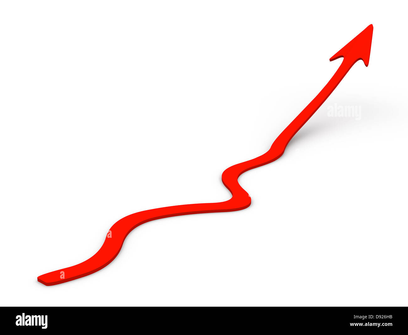 Arrow pointing upward. 3D rendered illustration Stock Photo - Alamy
