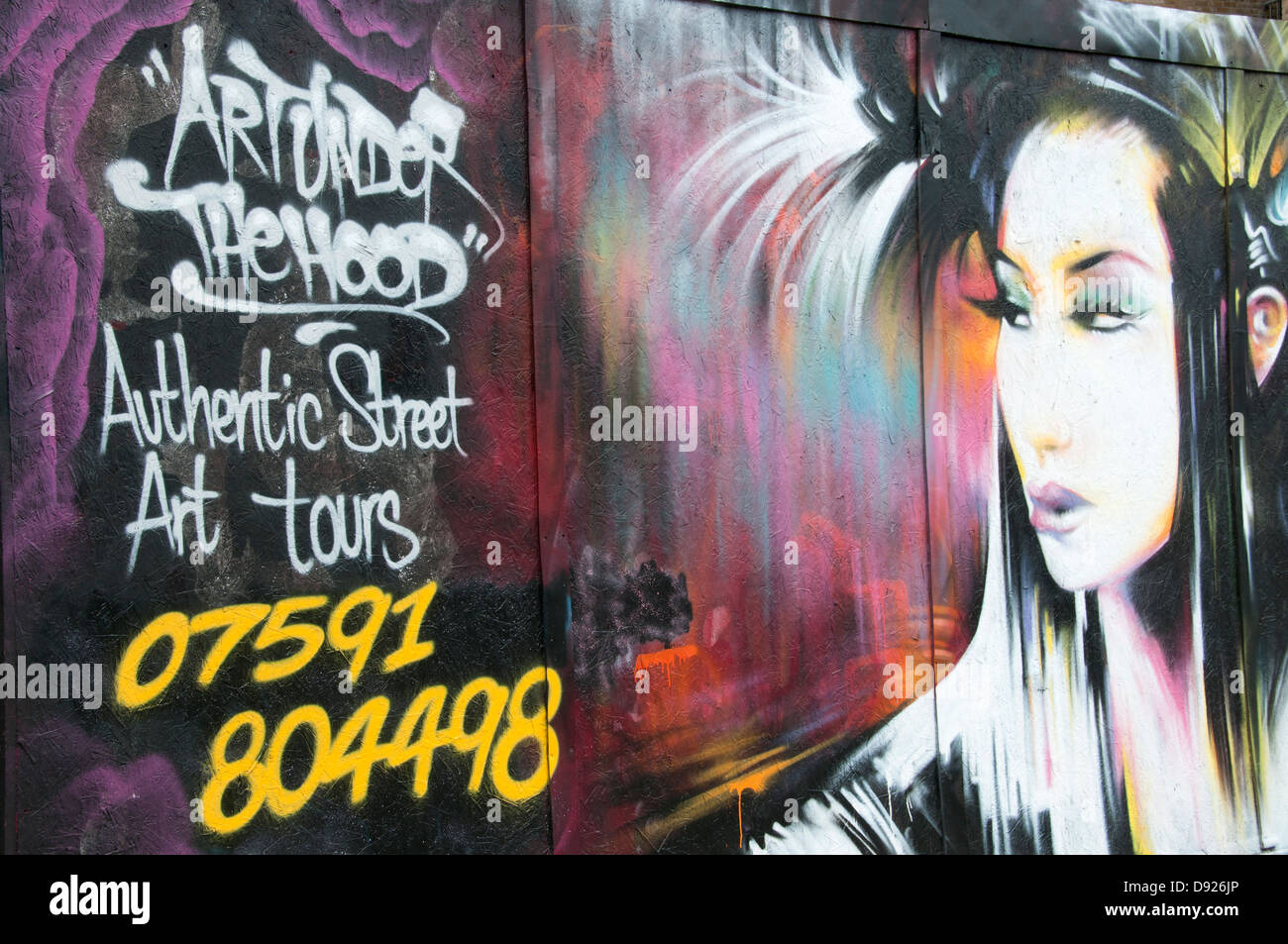 Graffiti, street art, Hackney Road, London Stock Photo - Alamy