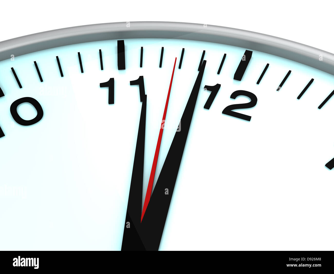 A Clock. 3D rendered Illustration. Isolated on white Stock Photo - Alamy