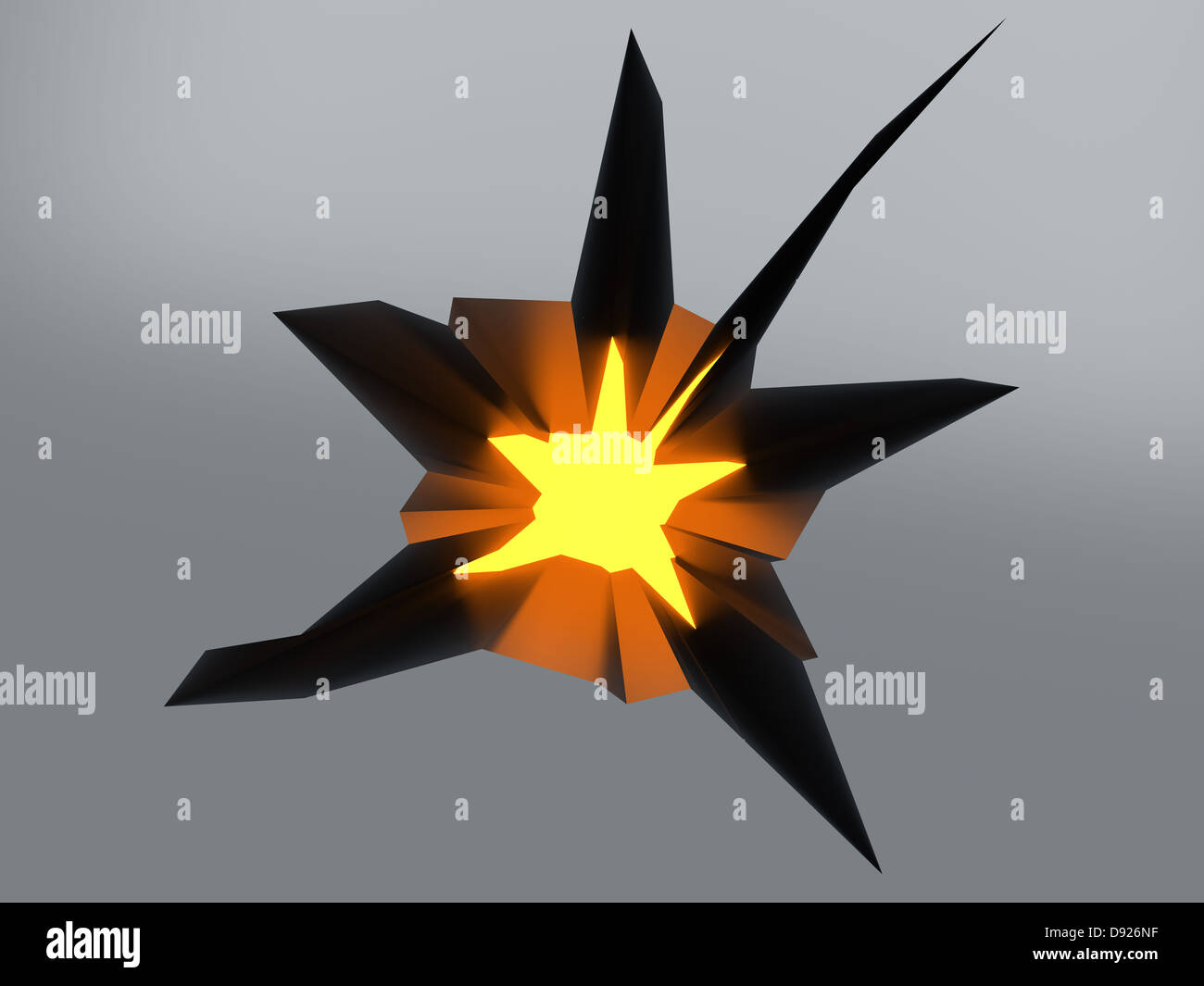 A crack in the Floor. 3D rendered Illustration Stock Photo - Alamy