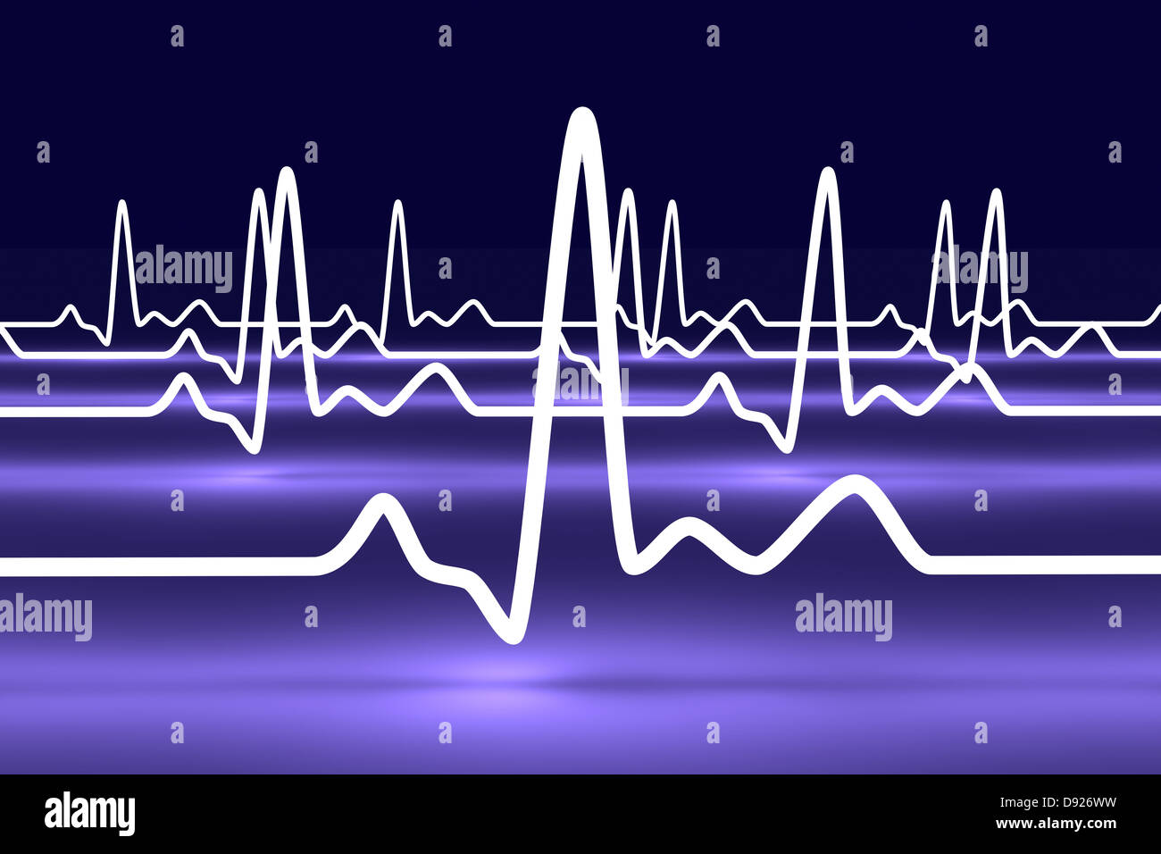 3D rendered Illustration. Heartbeat graph Stock Photo - Alamy