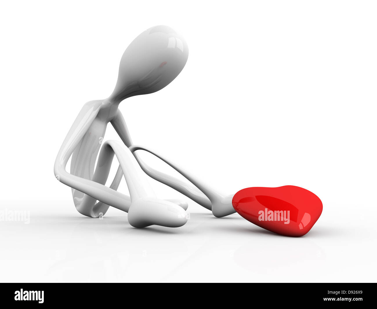 3D rendered Illustration. Being lovesick Stock Photo - Alamy